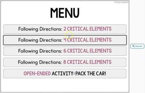 Spring Following Directions Speech Therapy Picnic Activities Language ...