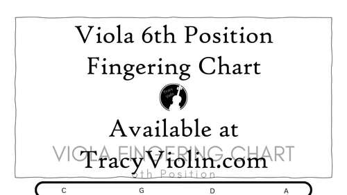 Ultimate Viola Fingering Chart - 6th Position by Tracy Violin | TPT
