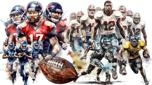 Watercolor Friday Football Clipart Set of 20 Files by ArtisticTimberStudio
