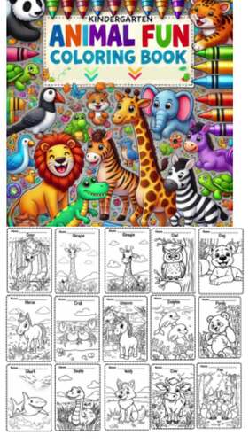 Zoo Animals Fun Coloring Pages Coloring Book Wild Animals & Sea Animals