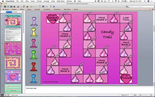 4 Open Ended Digital/Printable Valentine’s Day Board Games | TPT