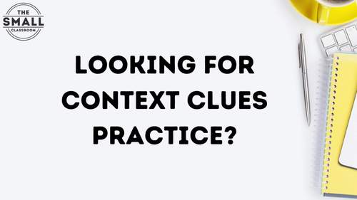 Context Clues - Language and Word Usage Task Cards Digital Boom Cards