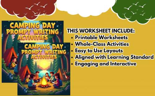 Fun Camping Day Writing Prompts & Activities 2nd,3rd,4th,5th,6th,7th ...