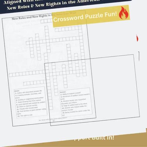 The Role of Women in the Westward Expansion • Puzzle Pack — HSS 8.8.3