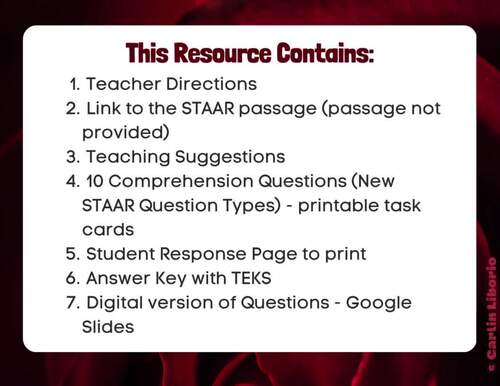 4th Gr.-Reading Comprehension- Fiction/Mystery- STAAR New Question ...