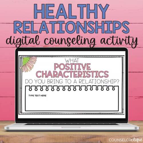 Healthy Relationships Digital School Counseling Activity by Counselor ...