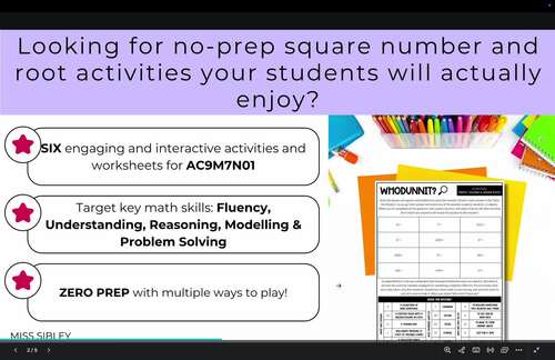 Square Roots & Perfect Squares Differentiated Activities & Worksheets ...