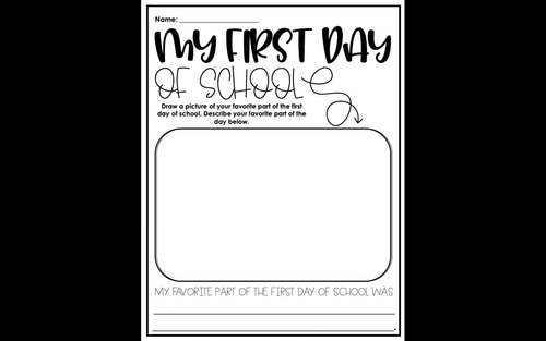 First Days of School Collection | 2nd, 3rd, & 4th Grade | 10 Activities