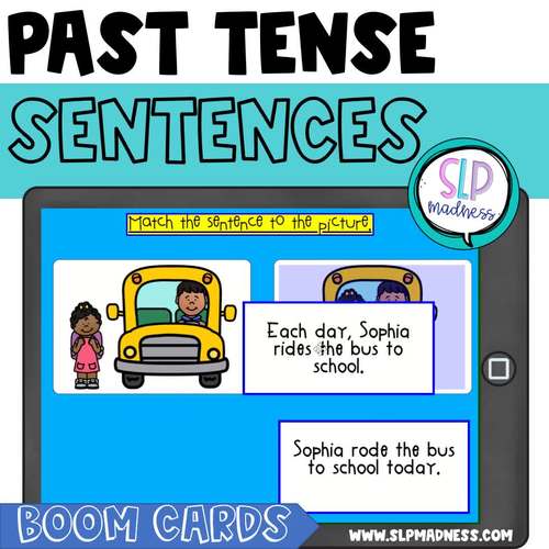 No Prep Sentence Comprehension Irregular Past Tense Boom Cards Speech ...