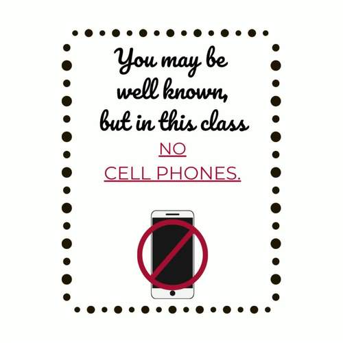 Classroom Management | No Cell Phone Poster | Humor by ...