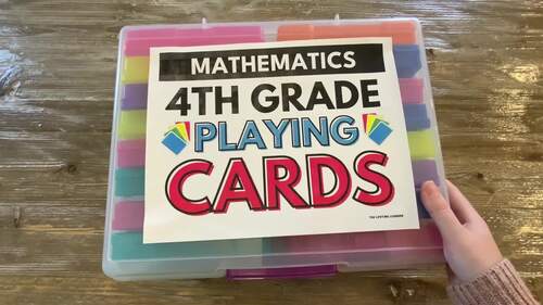 4th Grade Math Games with Playing Cards Activities Math Centers | TPT