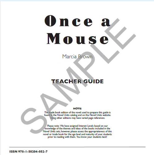 Once a Mouse Novel Units® Teacher Guide Novel Study | TPT