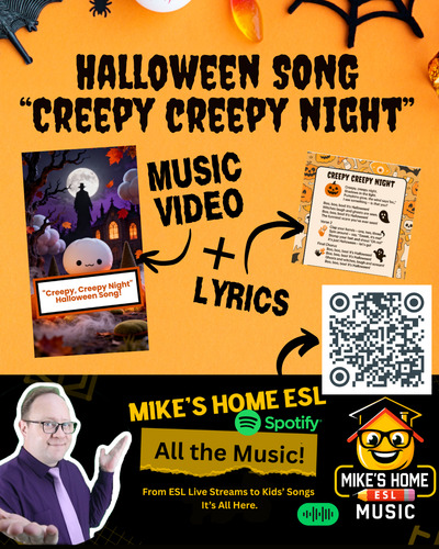 Creepy Creepy Night | Halloween ESL Song for Kids (K–Grade 3) | TPT