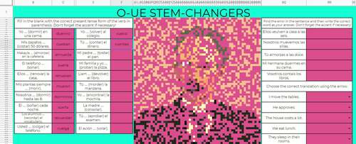 Present O to UE Stem Changing Verbs Activities Bundle by La Profe Plotts