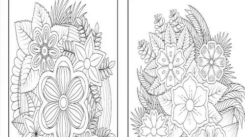 flower pattern coloring pages