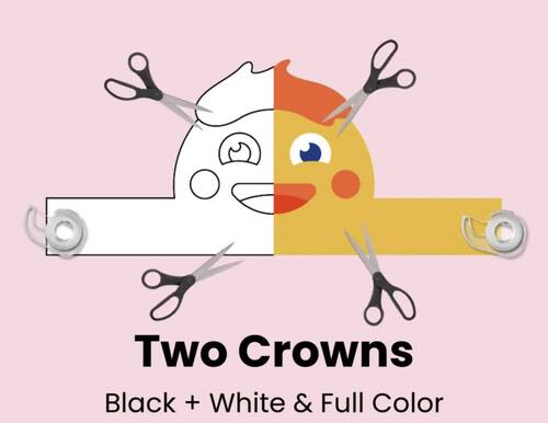 Happy Face Crown / Mask / Costume / Animal / Headband ** Two Crowns