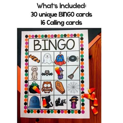 Halloween Bingo in Spanish | Bingo de Halloween | TPT