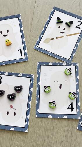 Halloween Counting with Cute Ghost #1-20 by Readology | TPT