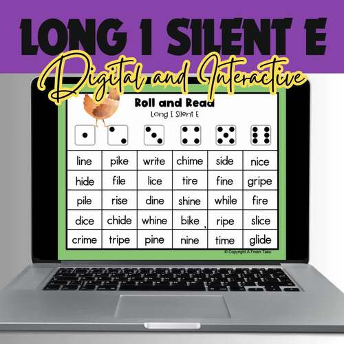 Roll & Read Long I Silent E Words & Sentences Digital Phonics Game No Prep!