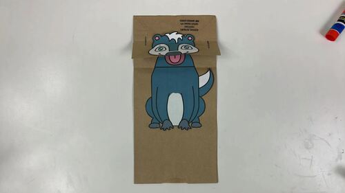 Skunk Animal Puppet Craft and Speech Therapy Lesson Plans with Visual ...