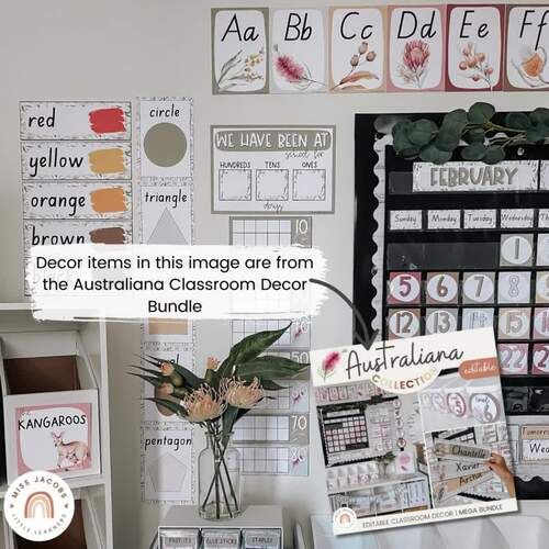 AUSTRALIANA Nature Classroom Decor BUNDLE | Aussie Animals & Native ...