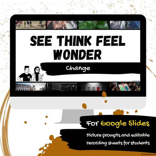 See Think Feel Wonder Pictures & Editable Google Slides Bundle | TPT