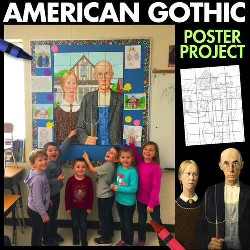 American Gothic Grant Wood Collaborative Poster Activity Art History ...