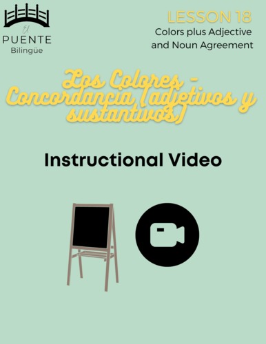 Colors + Adjective and Noun Agreement - Instructional Video Lesson 18