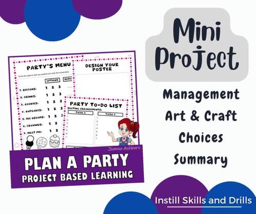 Plan a Party Math PBL | Planning, Managing and Decision Making Activities