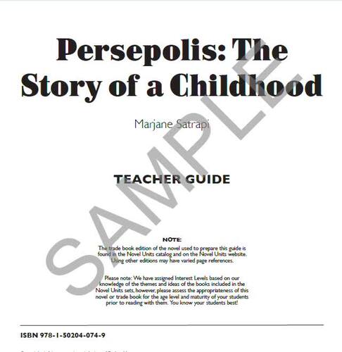 Persepolis: The Story of a Childhood Novel Units® Teacher Guide Novel Study