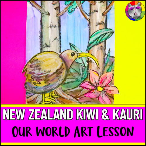 New Zealand Art Project: Kiwi & Kauri Art Lesson Activity for Elementary