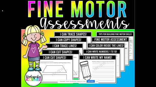 Kindergarten Fine Motor Assessments and Activities | TpT
