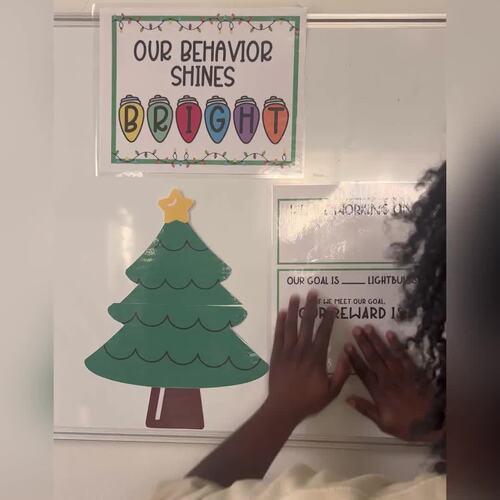 Whole Class Reward System-Christmas Tree, Holiday Theme Class Incentive