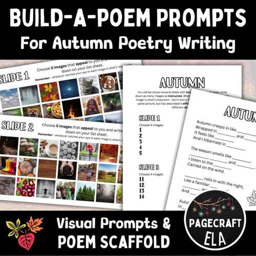 Autumn Personalized Poetry Writing with Visual Prompts to Build a Fall Poem