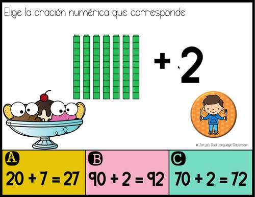 Sumas de decenas y unidades con bloques de valor | TPT