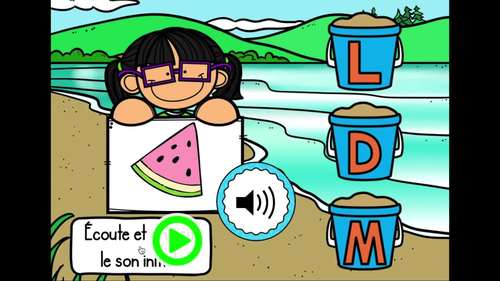 French - Summer Beginning Sound Boom Cards by Fun in French Immersion