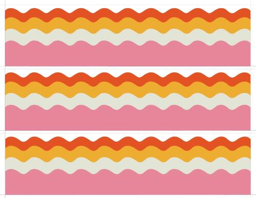 Bulletin Board Borders - GROOVY RETRO - Classroom Decor - Print & Cut