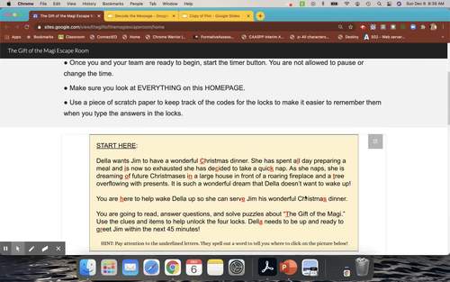 Digital + Print Escape Room: "The Gift of the Magi" | TPT