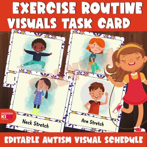 Exercise Routine Visuals - Special Education Supports | TPT