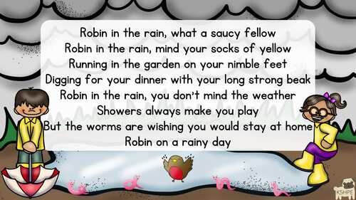 Music: Robin In The Rain, Children's Spring Song, Vocal Music Education