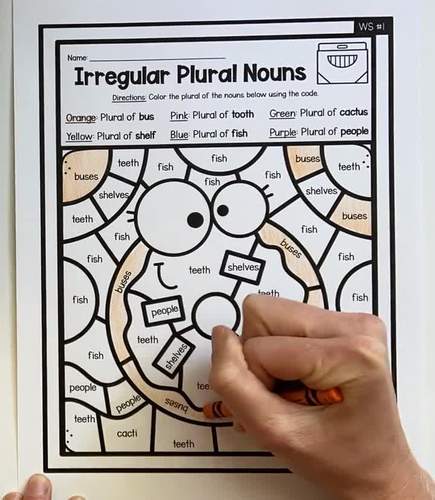 Irregular Plural Nouns Activities - Grammar Centers, Worksheets ...