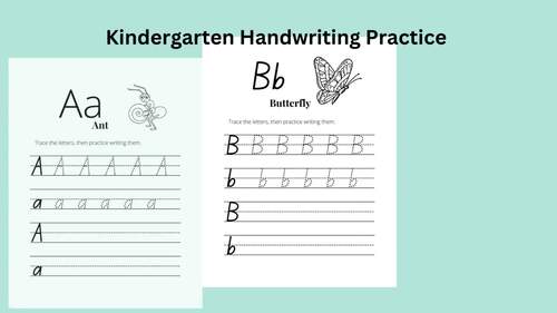 Kindergarten Alphabet Tracing, Kindergarten Handwriting Practice ...