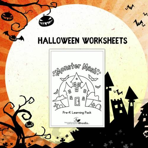 PRE-K LEARNING PACKET Halloween Math, Letter Tracing & Problem Solving