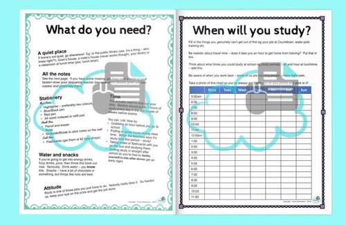 Study revision preparation skills for exams and tests - a student guide