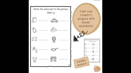 Decodable CVC Word Match Activity - Printable Resource by Miss Mazie