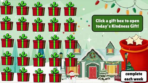 Christmas Kindness Advent Calendar | 24-Day SEL Google Slides Activity