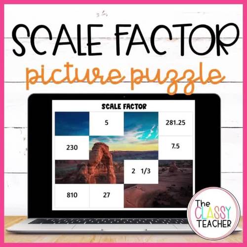 Scale Factor Picture Puzzle by The Classy Teacher | TPT
