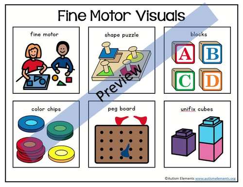 Fine Motor & Writing Visuals- SPED- Autism Resources by Autism Elements