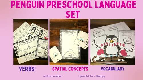Penguin Preschool Language Activities for Speech Therapy | TPT
