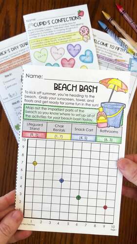 5th Grade Mini Math Projects Math Test Prep Math Spiral Review Centers ...